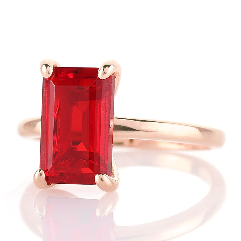 Gold Ruby Ring - Etsy