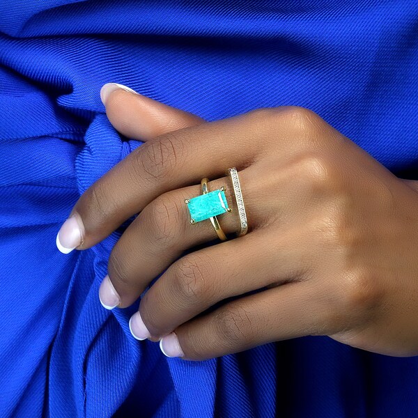 Blue Gemstone Ring - Etsy