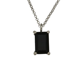 Stunning Rectangle Black Onyx Necklace · Simple Crystal Pendant ...