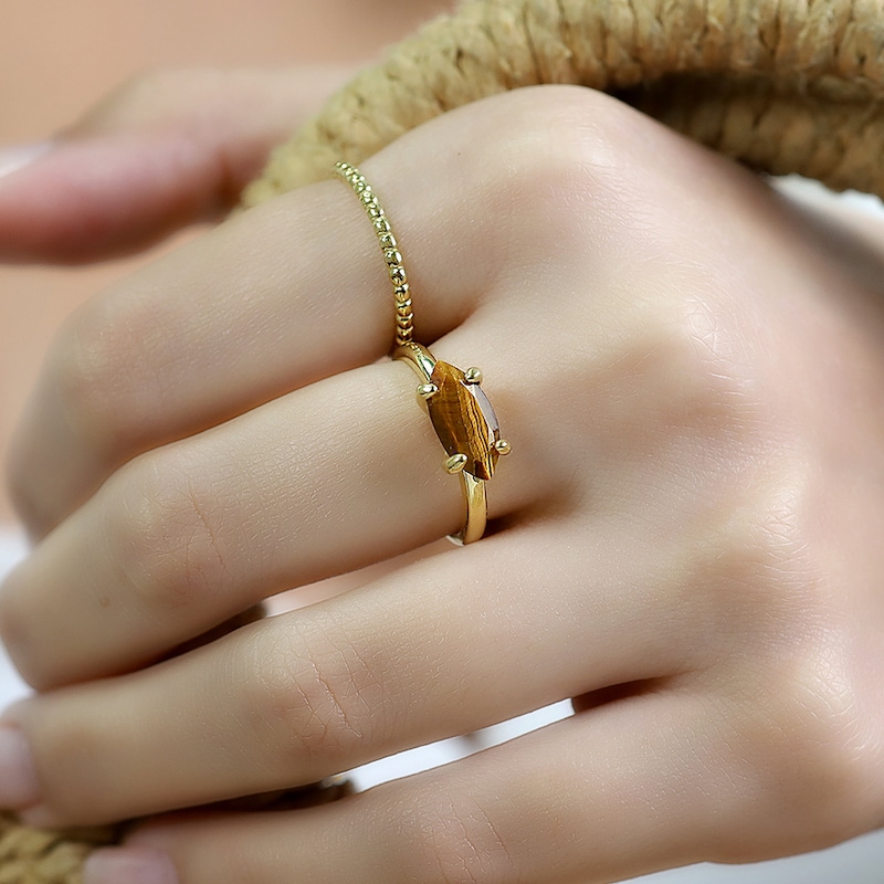 Gold Everyday Ring Marquise - Etsy