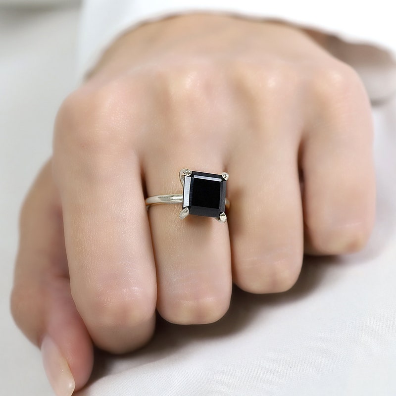 Square Stone Ring - Etsy