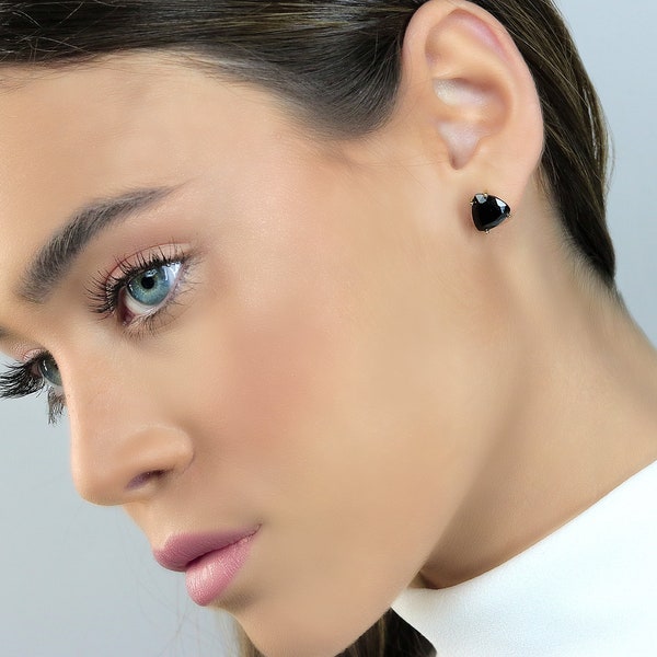 Triangle Onyx Earrings - Etsy