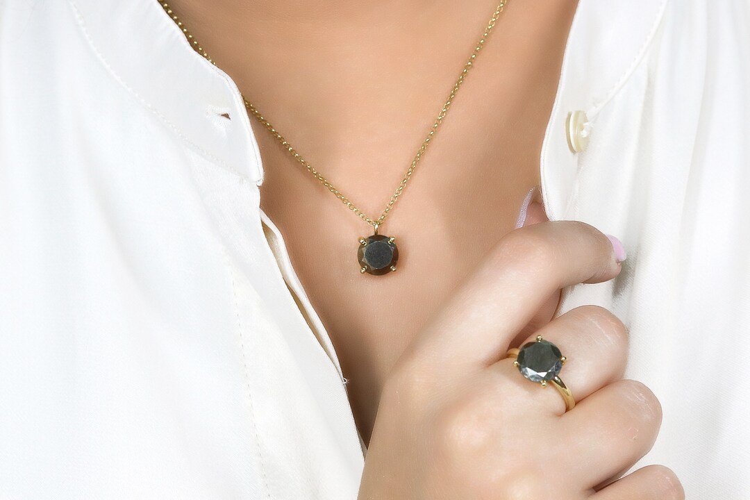 Natural Pyrite Necklace · Gold Gemstone Necklace · Raw Iron Pyrite ...