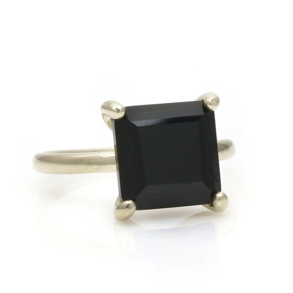 Square Stone Ring - Etsy