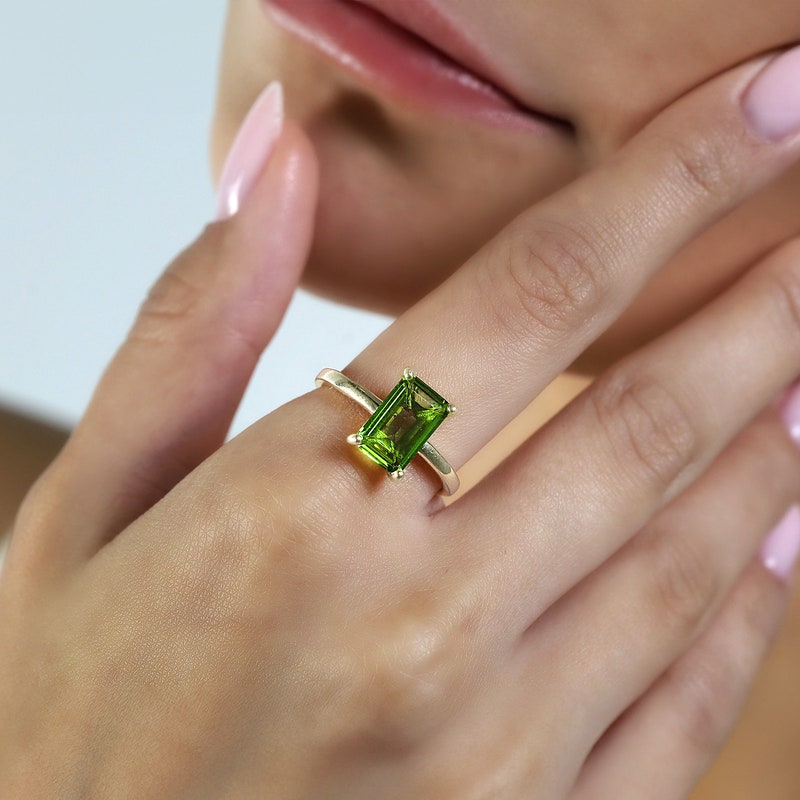 Peridot Ring - Etsy