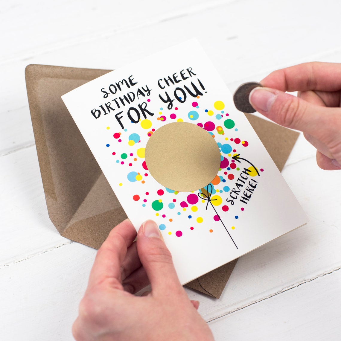Confetti Birthday Scratch Card - Etsy