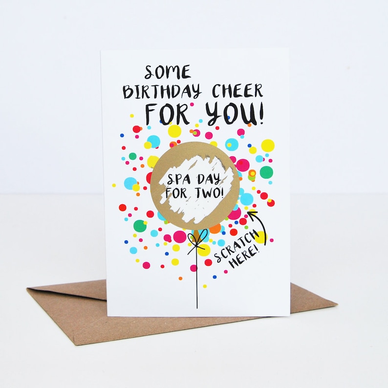 Confetti Birthday Scratch Card - Etsy