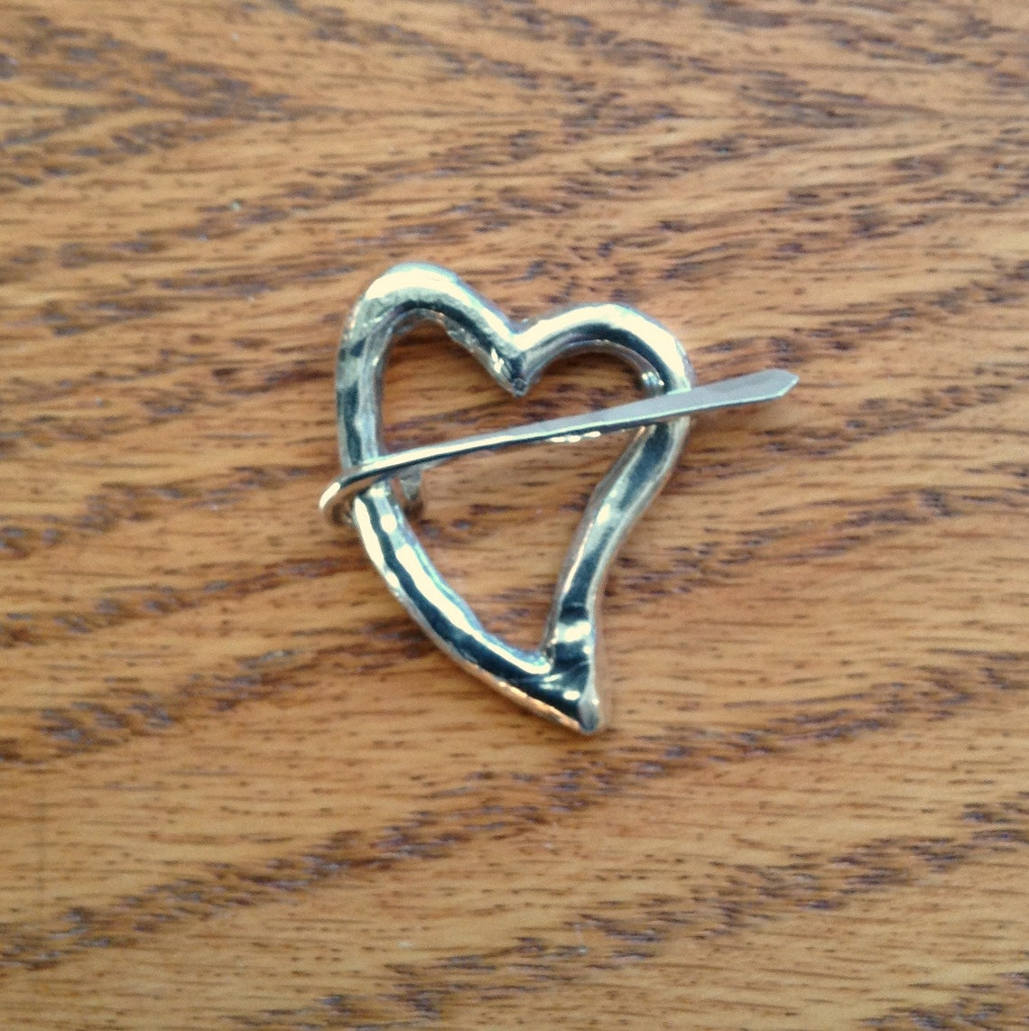 Sterling Silver Medieval Heart Brooch | Etsy