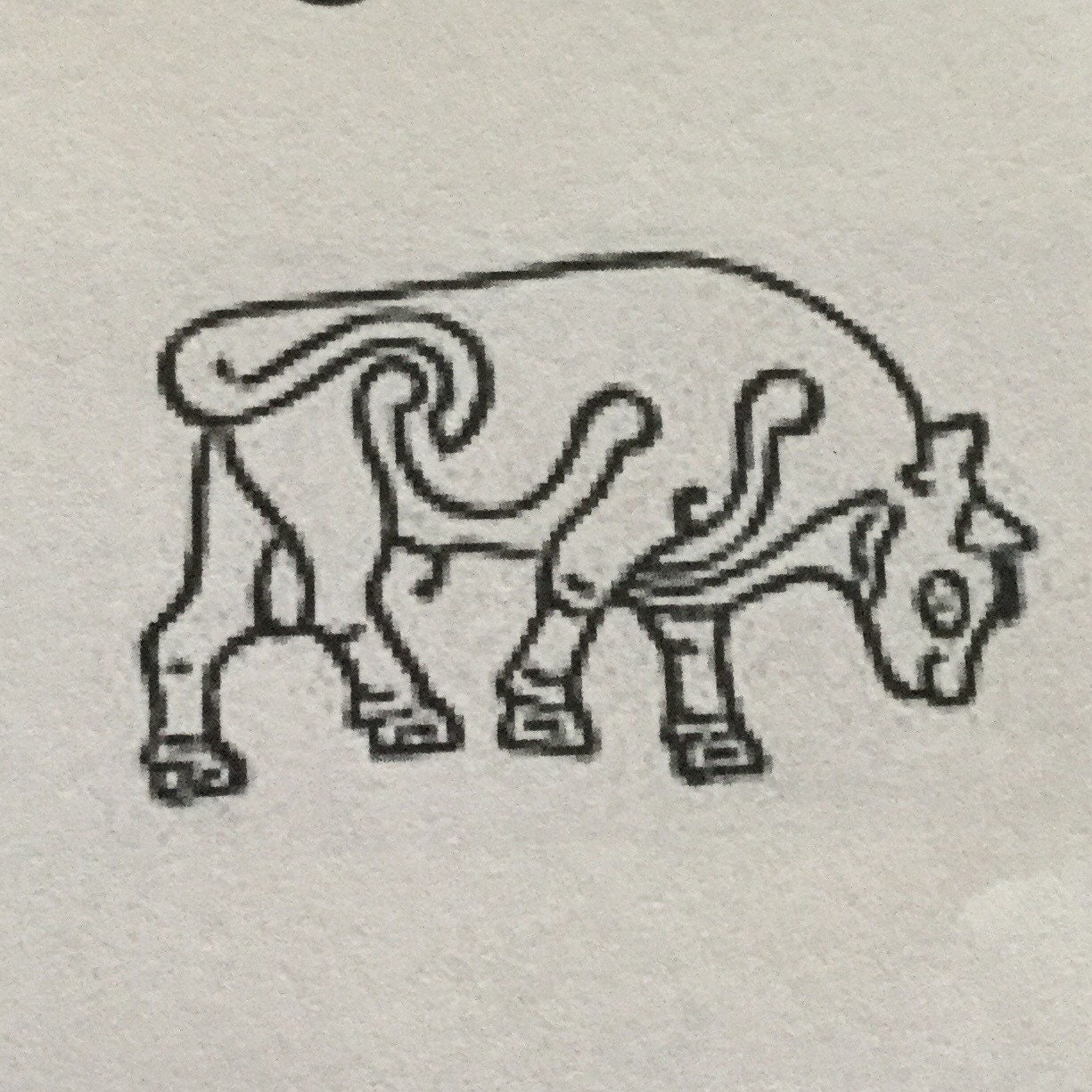 Pictish Standing Stone Bull Pendant | Etsy UK