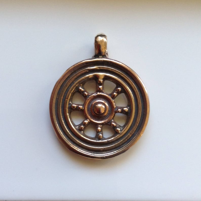 Roman Bronze Wheel Pendant - Etsy