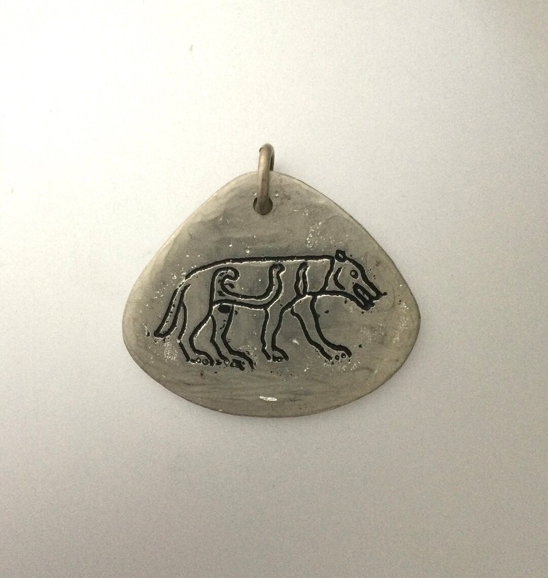 Pictish Standing Stone Wolf Pendant - Etsy