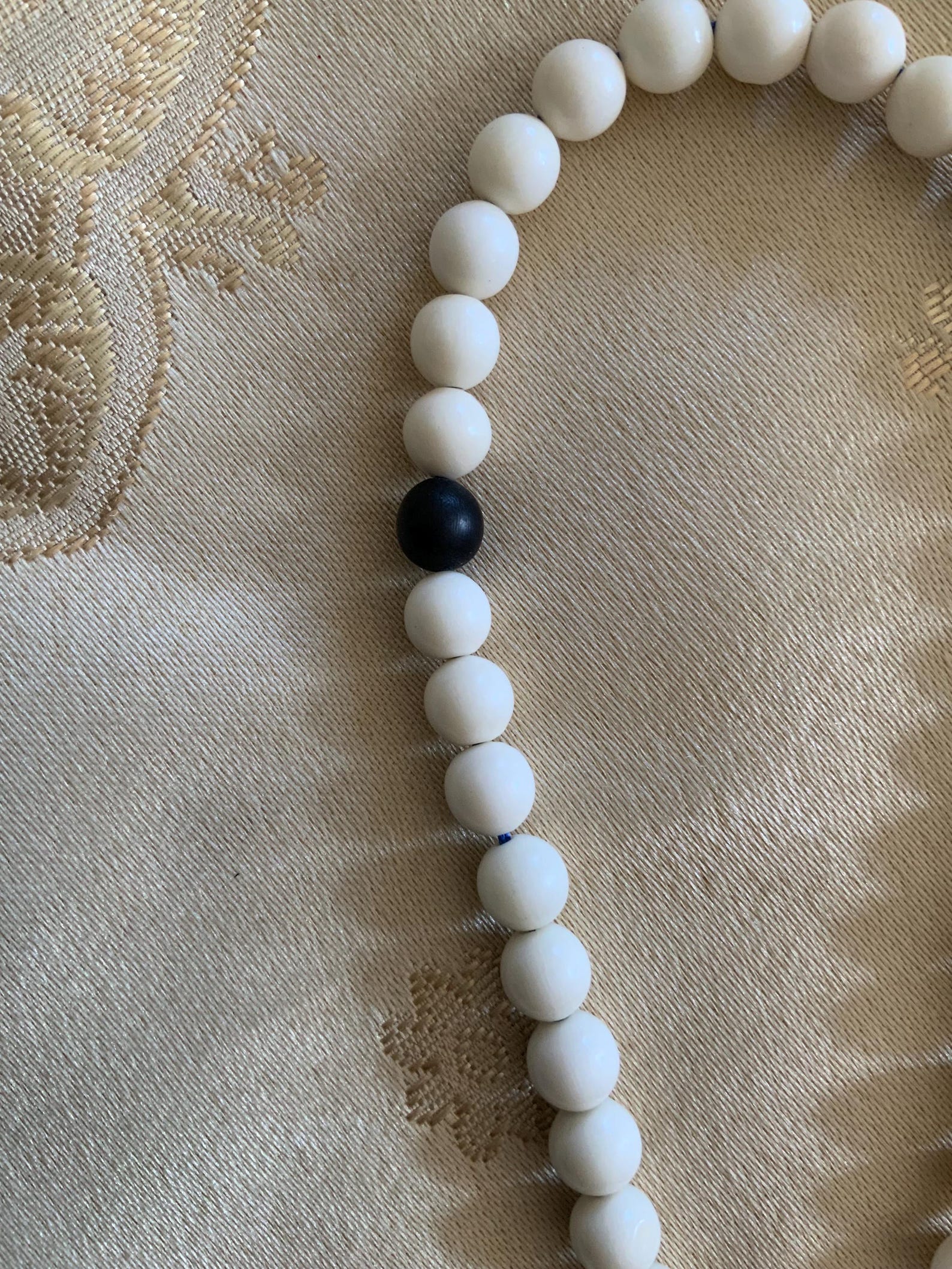 White Bone With Black Horn Subha, Islamic Prayer Beads - Etsy