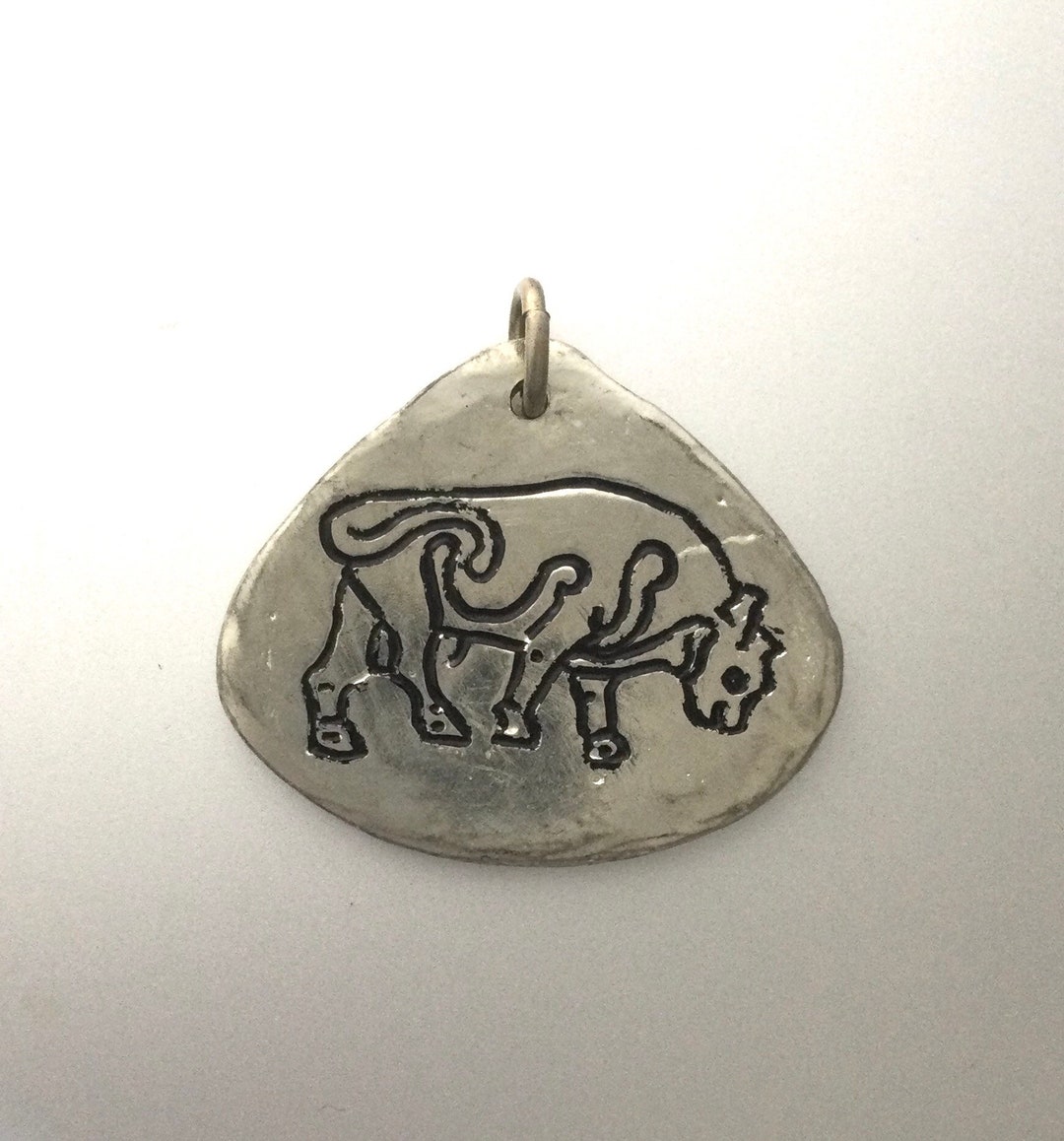 Pictish Standing Stone Bull Pendant - Etsy