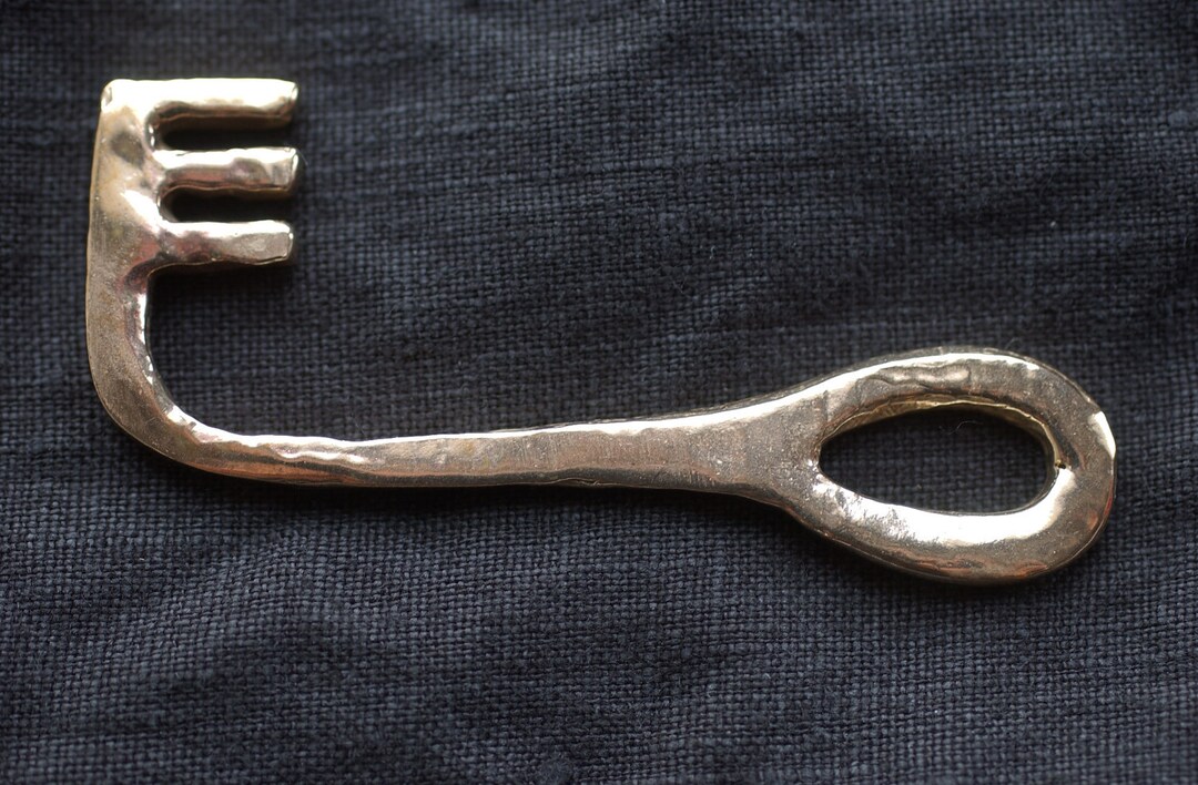 Bronze Viking Angled Key - Etsy