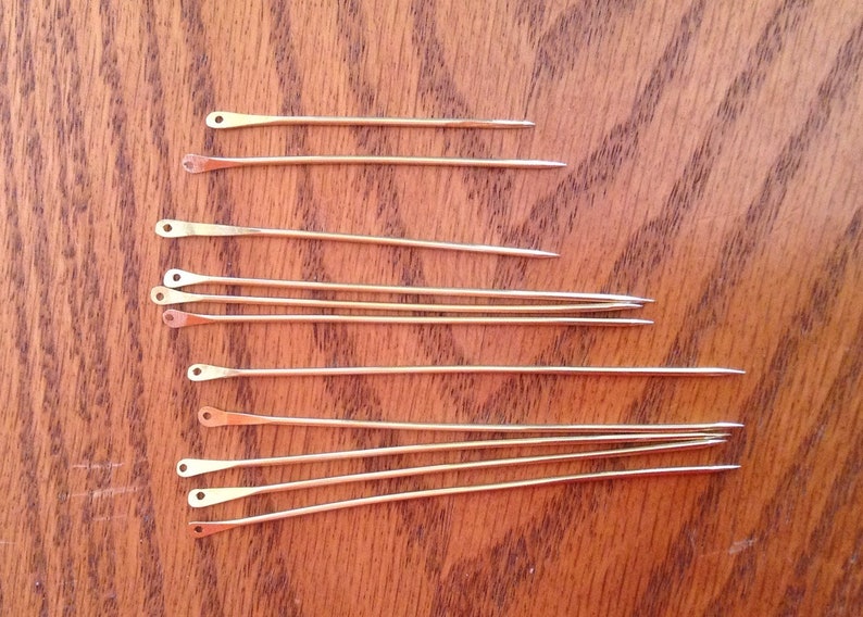 Hand Forged Copper Alloy Needle - Etsy