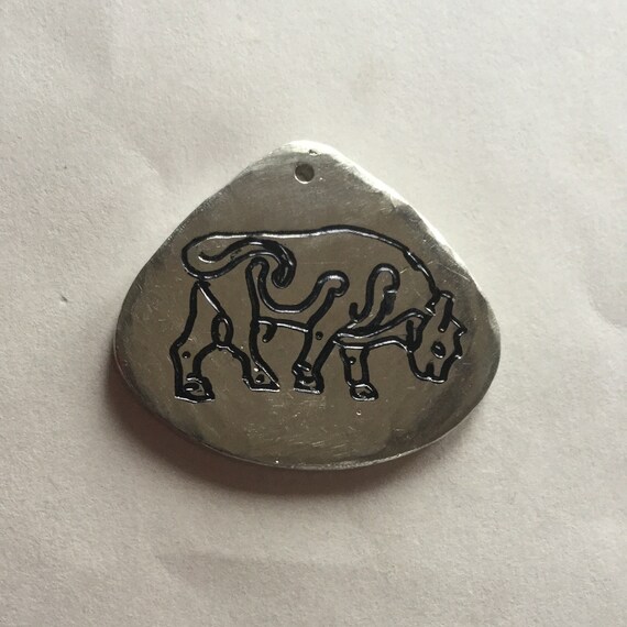 Pictish Standing Stone Bull Pendant - Etsy