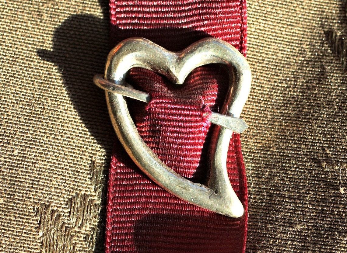 Sterling Silver Medieval Heart Brooch - Etsy