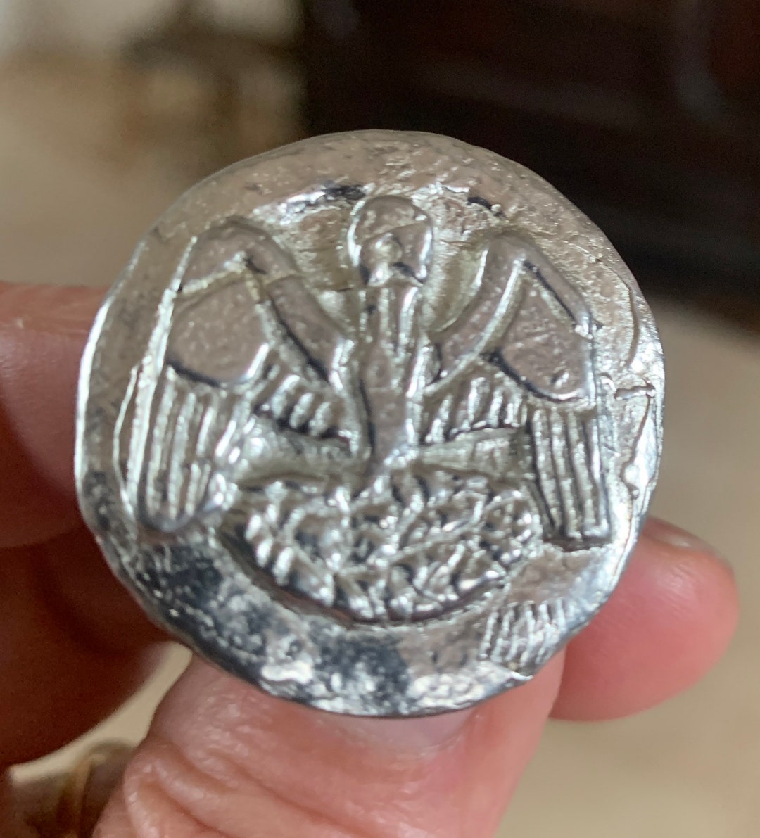 Cast Pewter Pelican Button - Etsy