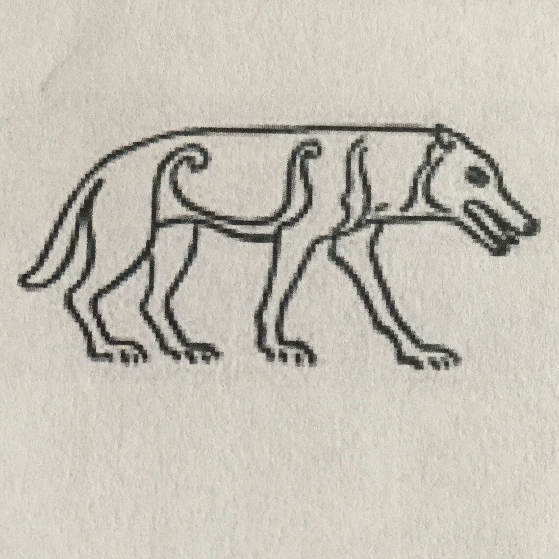 Pictish Standing Stone Wolf Pendant | Etsy