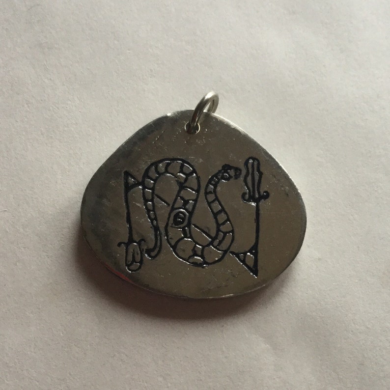 Pictish Standing Stone Serpent Z-rod Symbol Pendant - Etsy