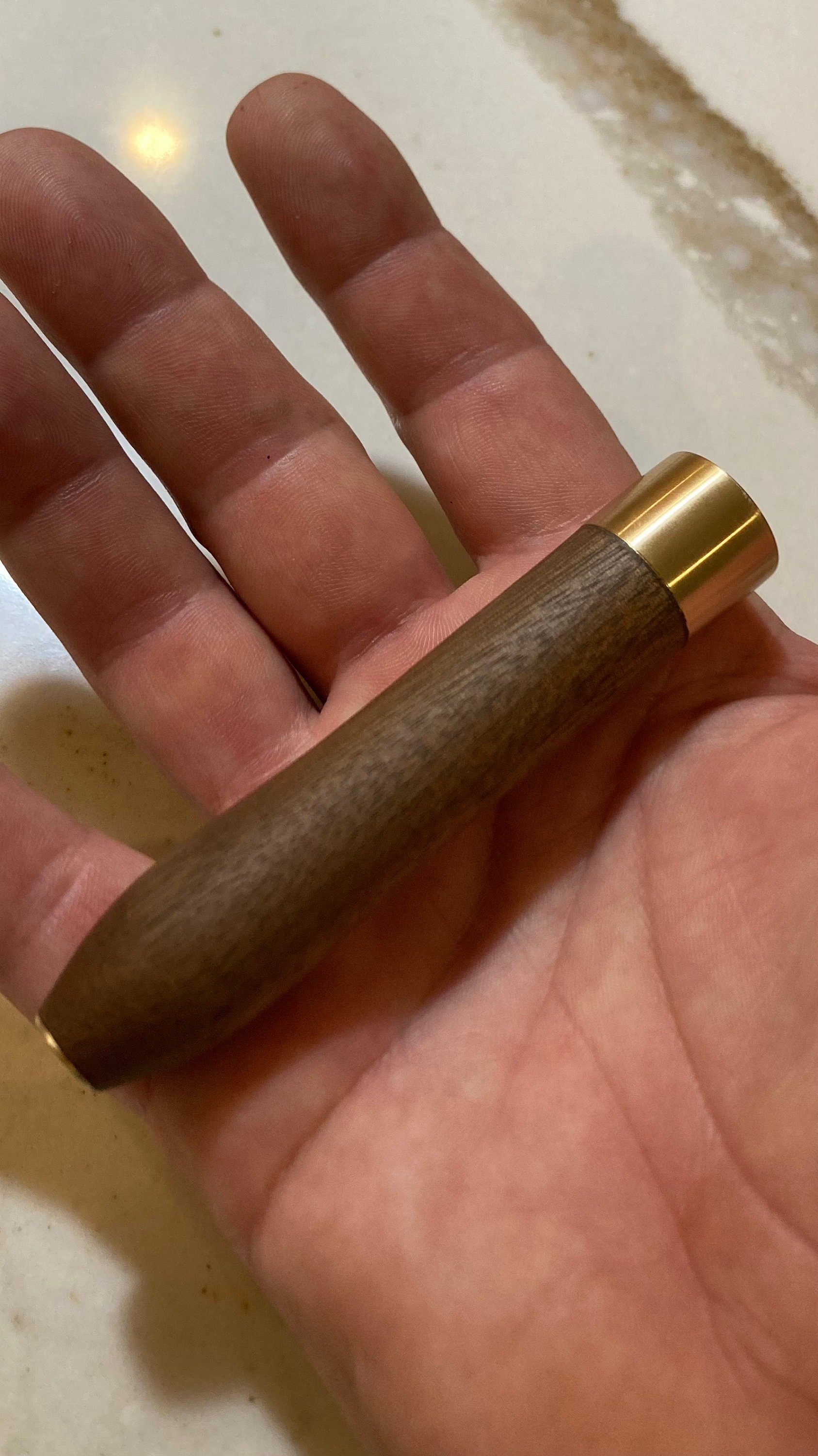 Cigar Pipe, Torpedo Pipe, Handmade Pipe, Brass & Wood Pipe, Bat, 1 ...