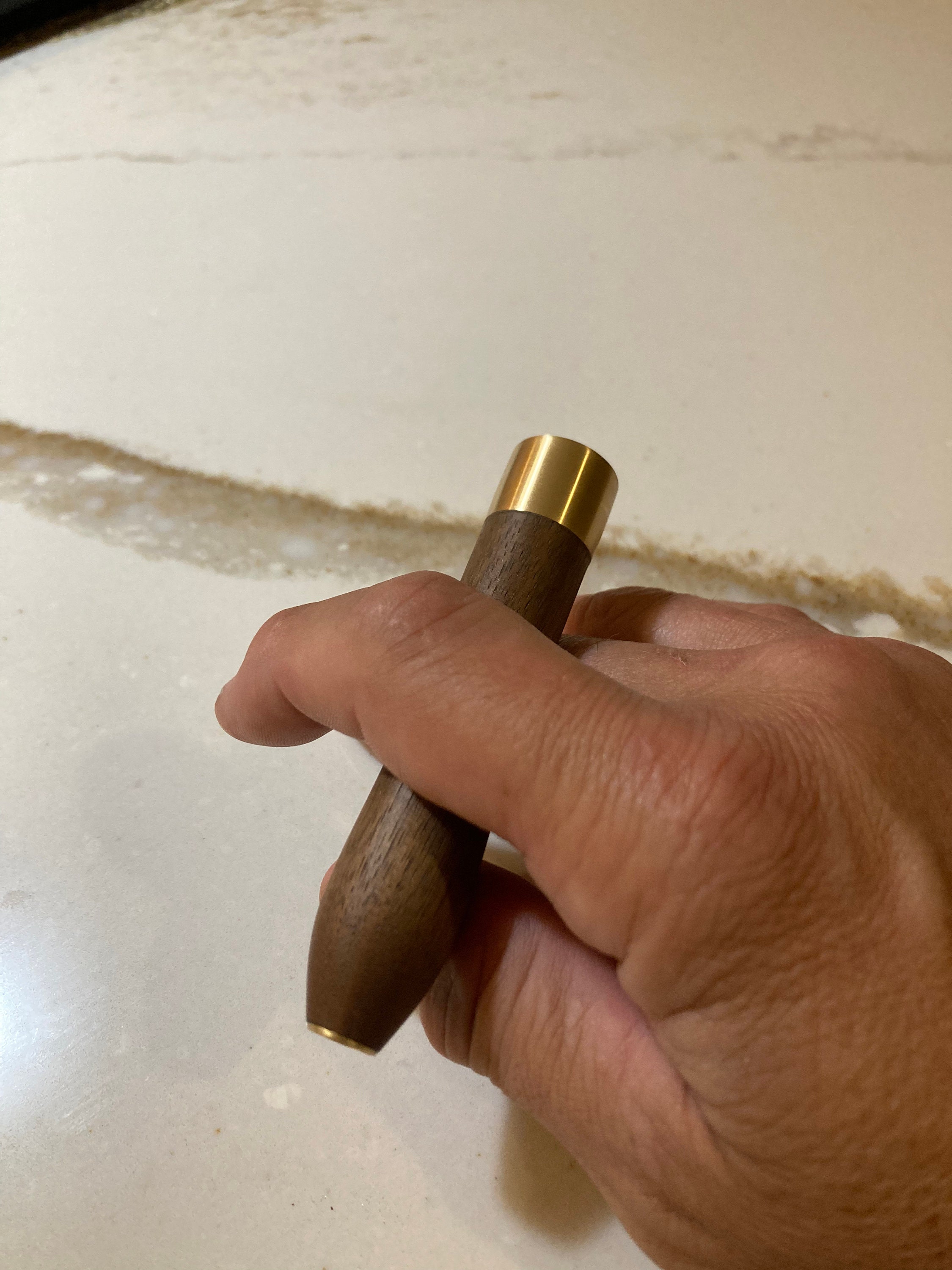 Cigar Pipe, Torpedo Pipe, Handmade Pipe, Brass & Wood Pipe, Bat, 1 ...