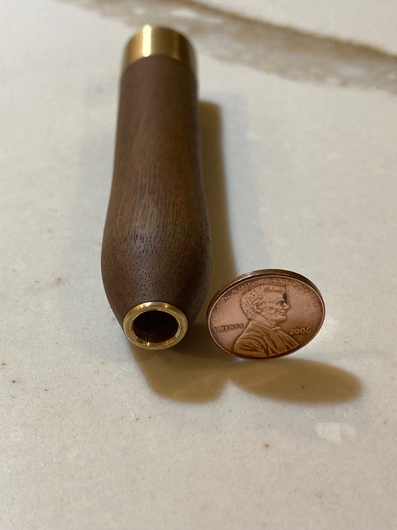 Cigar Pipe, Torpedo Pipe, Handmade Pipe, Brass & Wood Pipe, Bat, 1 ...