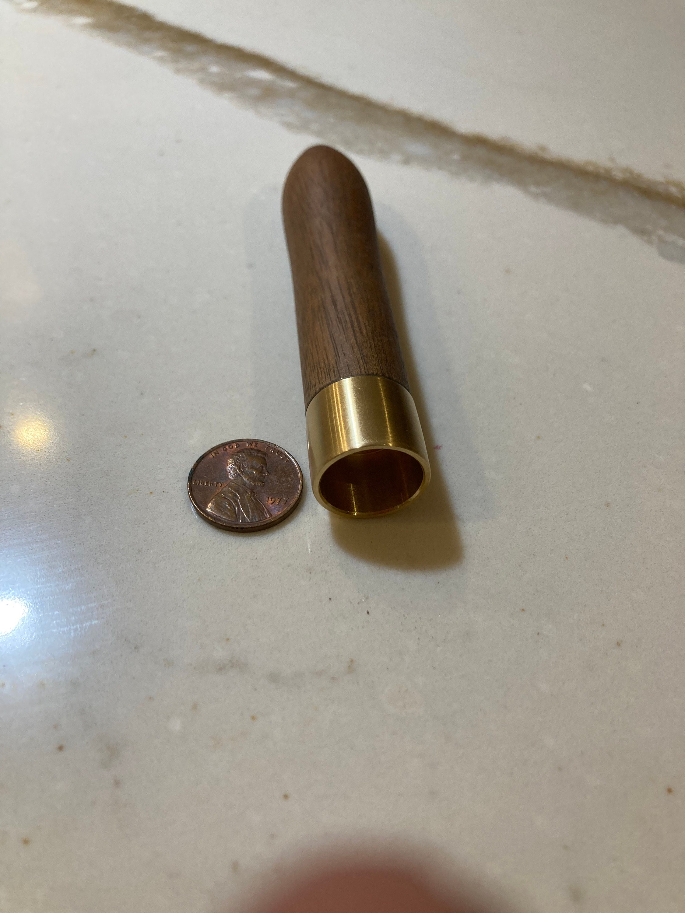 Cigar Pipe, Torpedo Pipe, Handmade Pipe, Brass & Wood Pipe, Bat, 1 ...