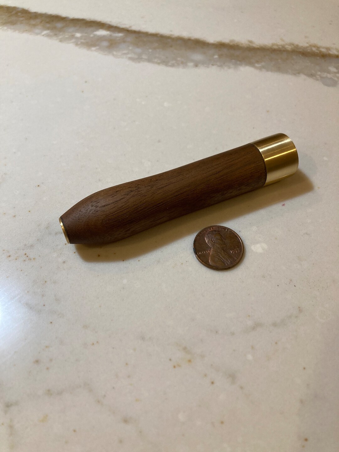 Cigar Pipe, Torpedo Pipe, Handmade Pipe, Brass & Wood Pipe, Bat, 1 ...