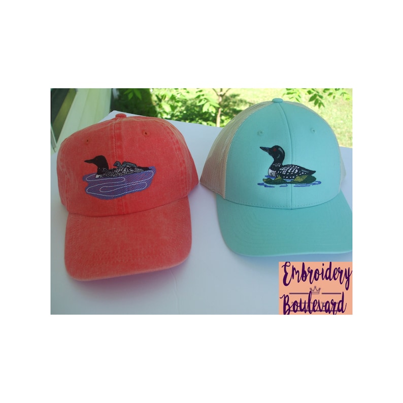 Loon Hat Embroidered Loon Cap Loon Cap Loon Gift Wildlife - Etsy