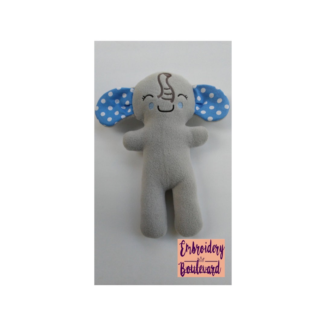 Baby Elephant Stuffie, Elephant Stuffed Animal, Monogrammed Stuffed ...