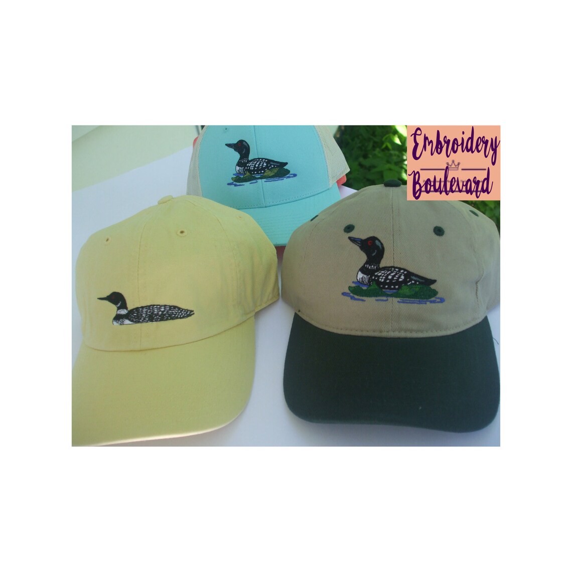 Loon Hat Embroidered Loon Cap Loon Cap Loon Gift Wildlife - Etsy UK