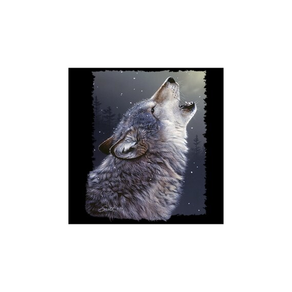 Wolf Howling Graphic T-shirt Graphic Shirt Wolf Nature - Etsy