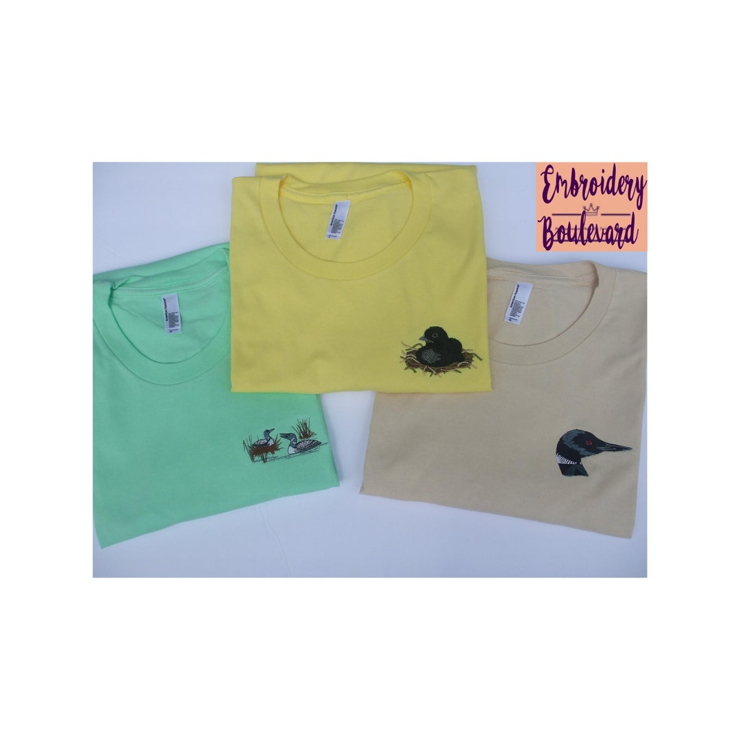 Embroidered Loon Shirt, Loon T-shirt, Loon Shirt, Loon Theme Gift ...