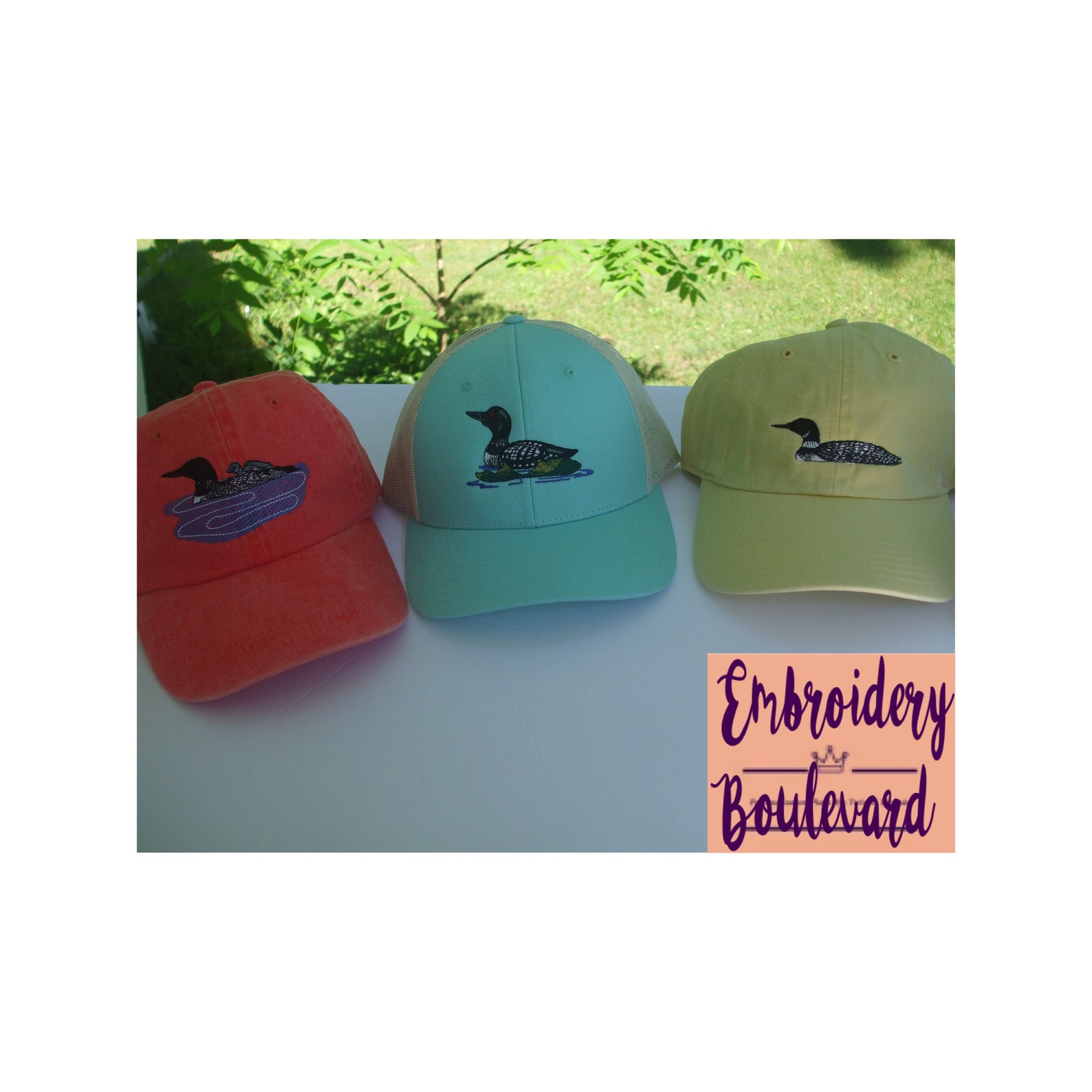 Loon Hat Embroidered Loon Cap Loon Cap Loon Gift Wildlife - Etsy