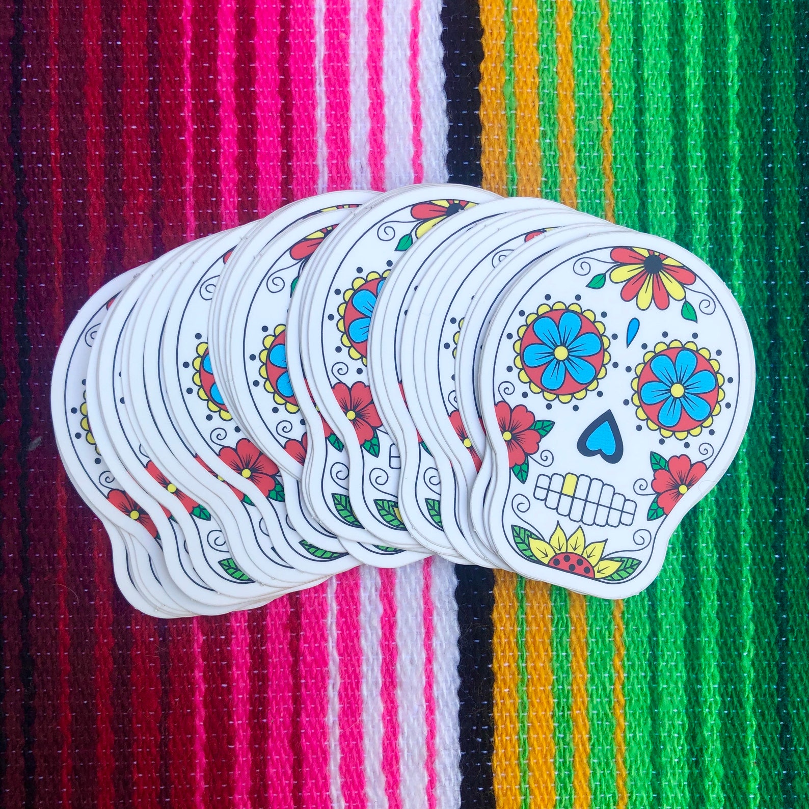 Day of the Dead Sticker. Dia De Los Muertos, Vinyl Stickers, Custom ...