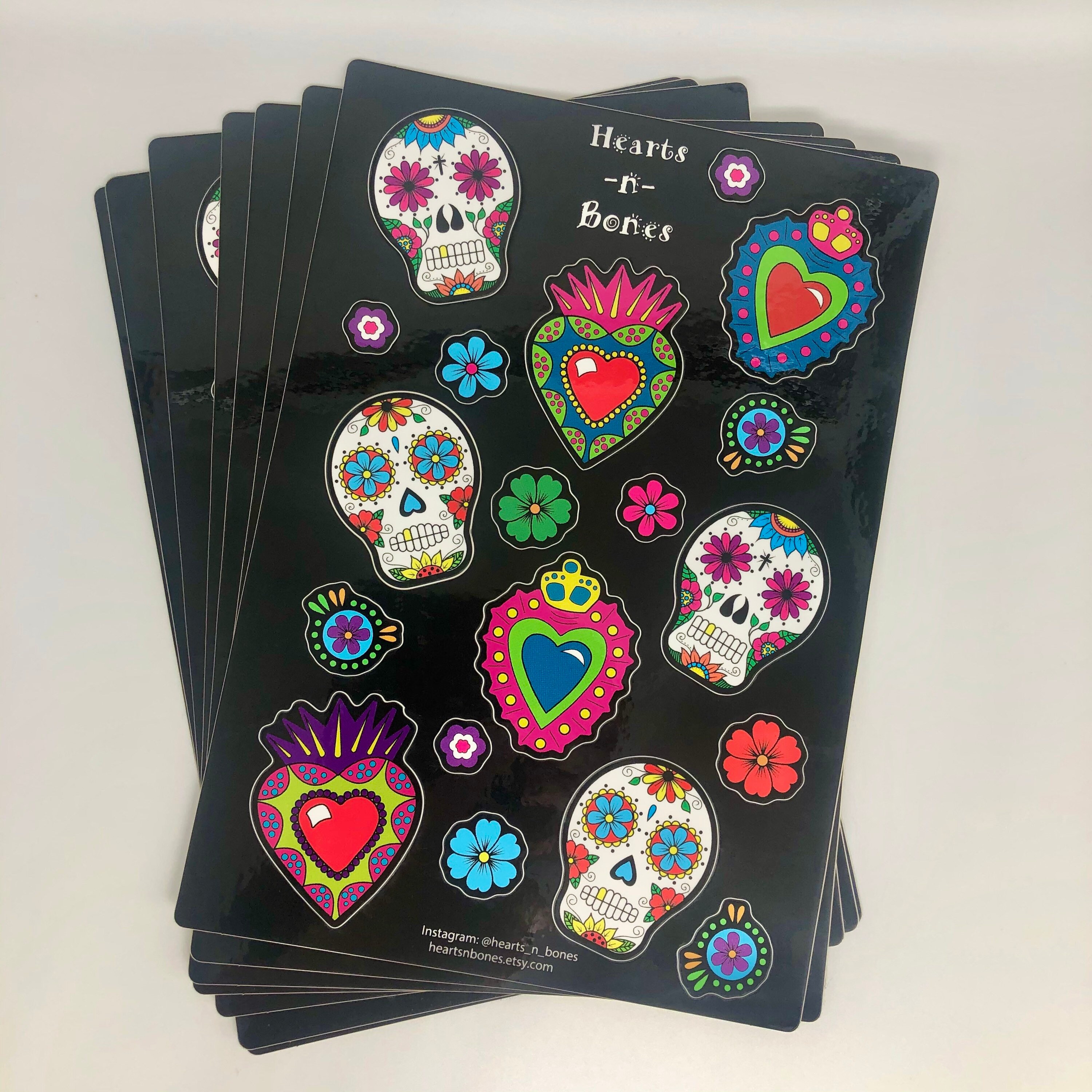 Day of the Dead Sticker Sheet. Dia De Los Muertos, Vinyl Stickers ...