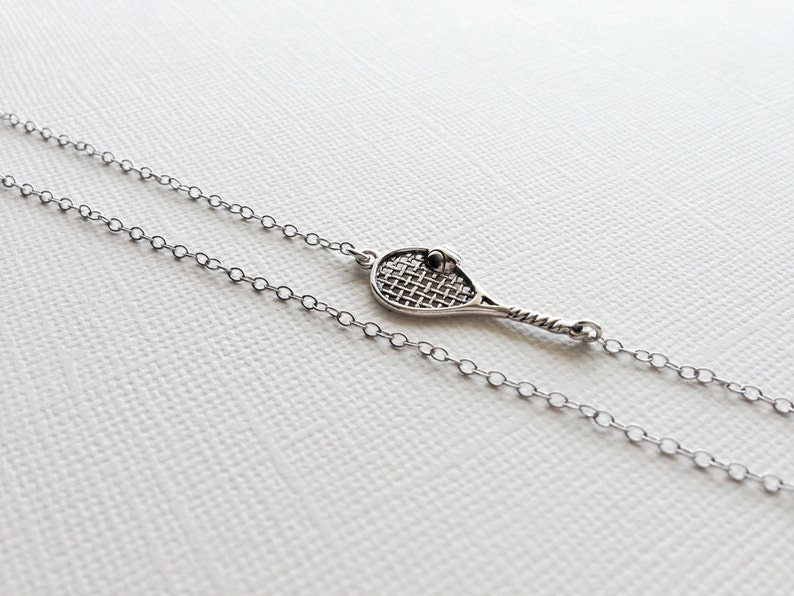 Tennis Racket Necklace in Sterling Silver Tennis Charm - Etsy Tennis Racket Necklace in Sterling Silver Tennis Charm - Etsy