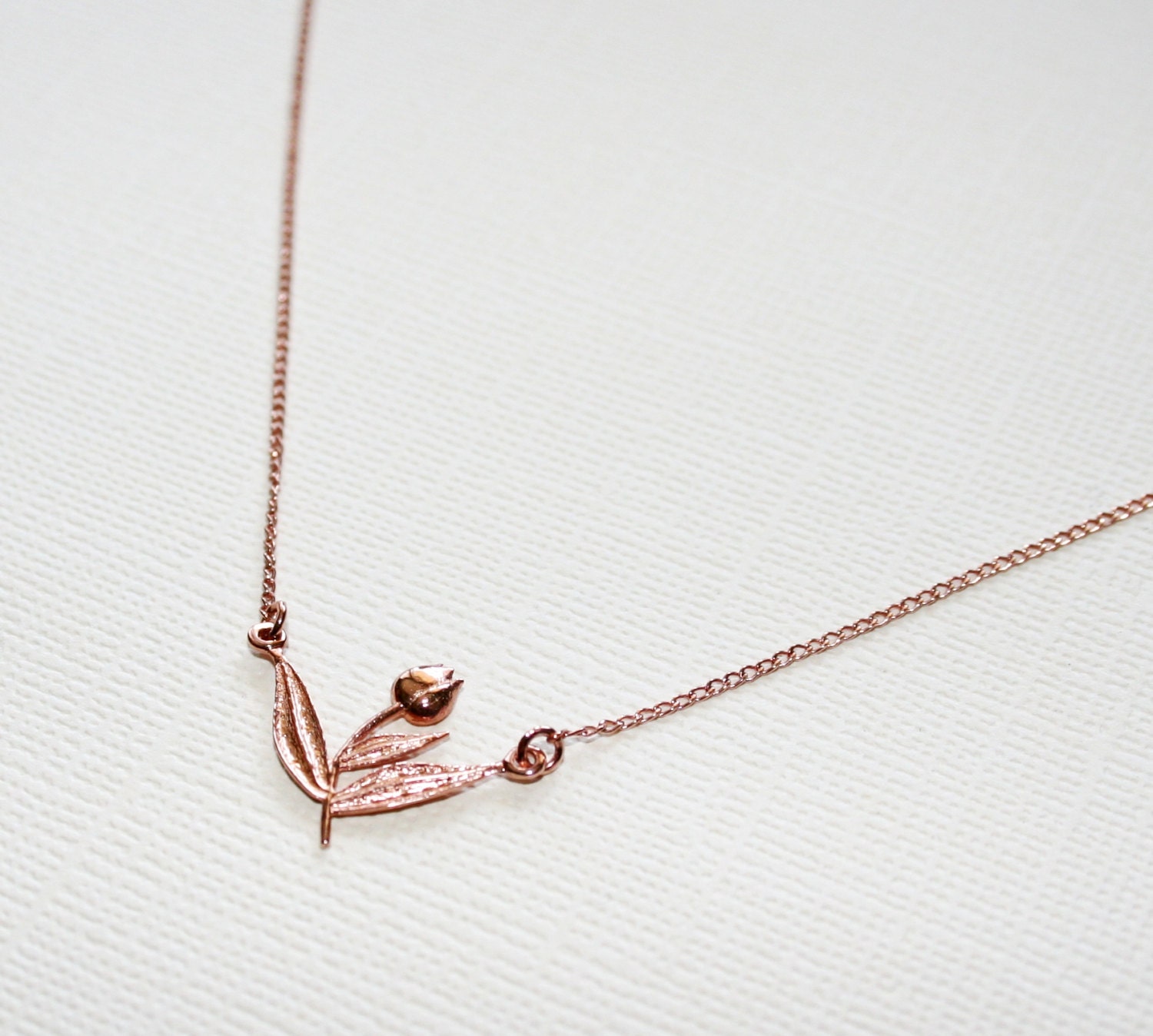Garden Tulip Necklace in Sterling Silver: OFF-CENTER - Etsy