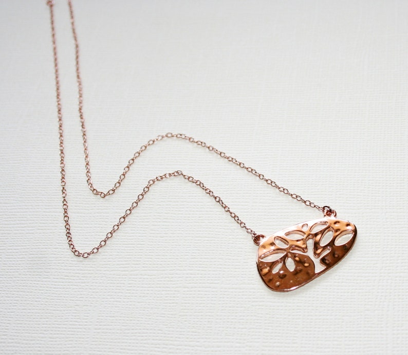 Tree of Knowledge Necklace in Sterling Silver (18k Rose Gold Plating ...