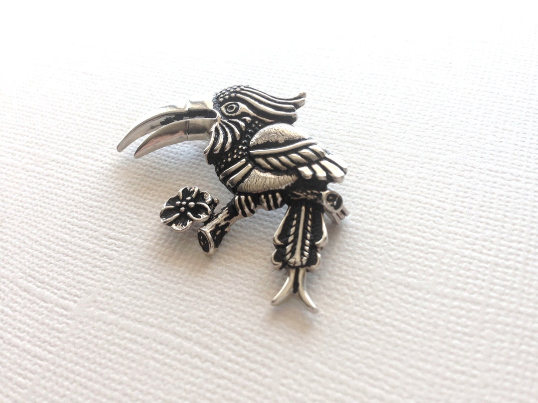 Toucan Brooch in Sterling Silver, Toucan Jewelry - Etsy