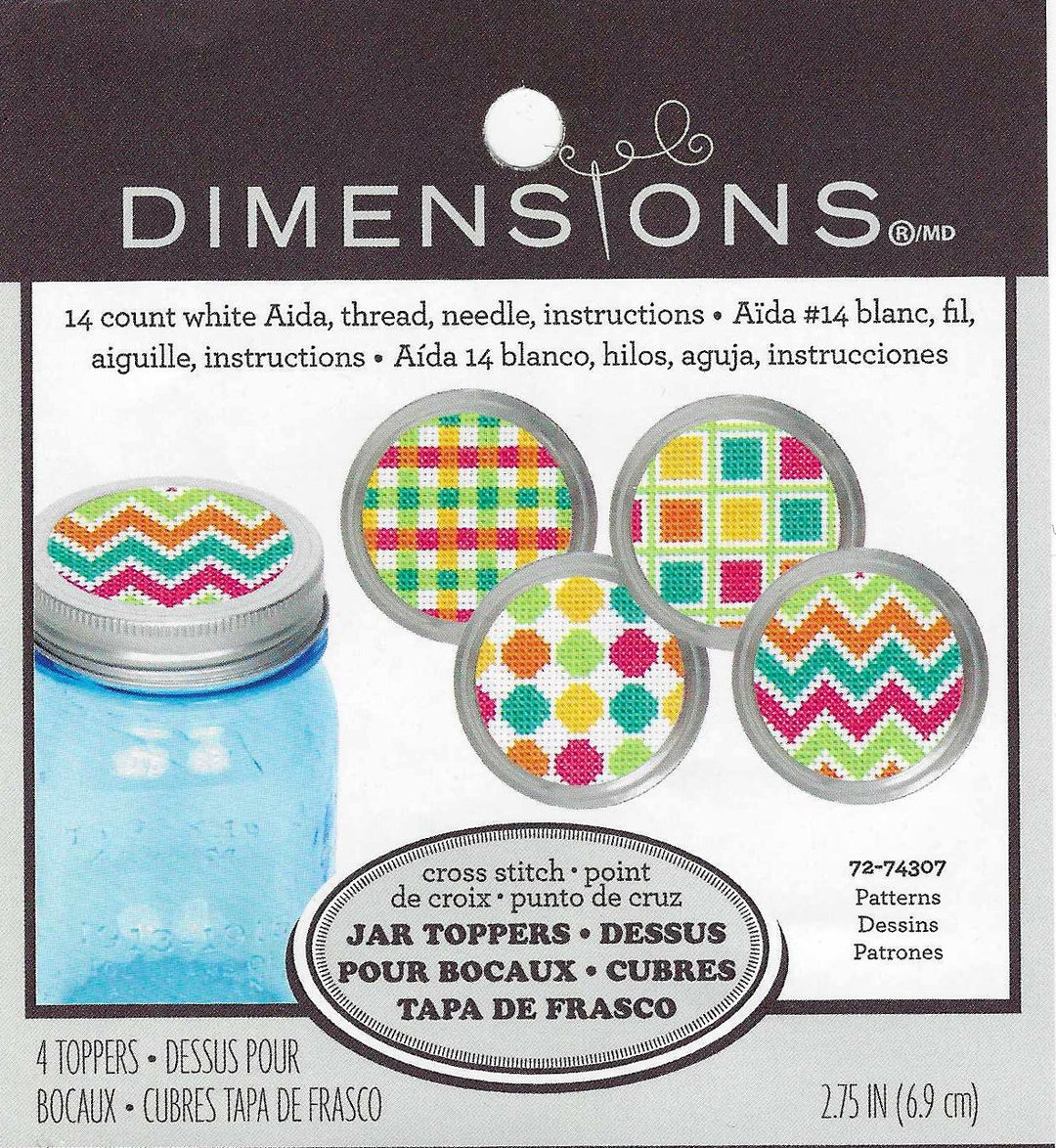 Mason & Canning Jar Lids Pattern Set PDF - Etsy