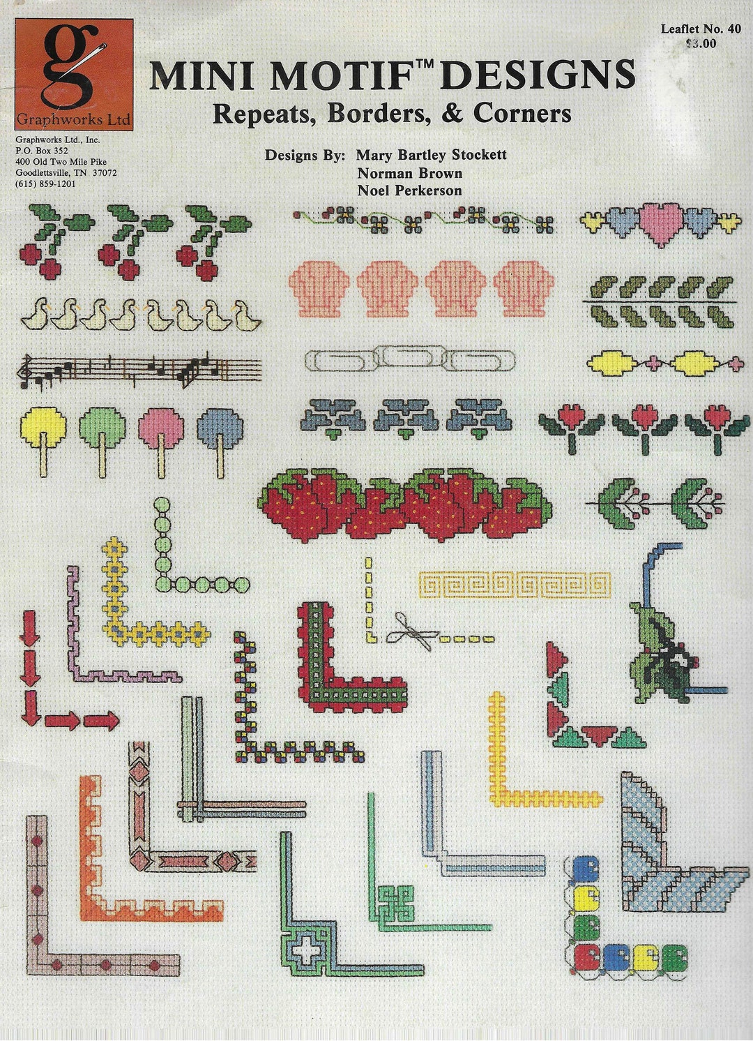 Mini Motifs Border Design PDF Pattern - Etsy