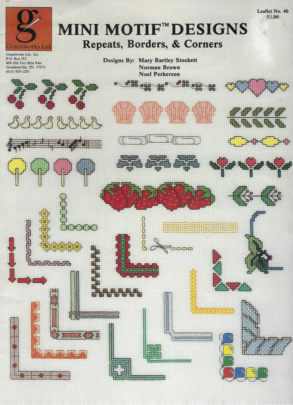 Mini Motifs Border Design PDF Pattern - Etsy