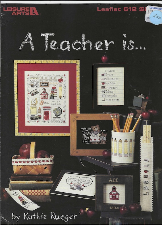School Teacher Cross Stitch Sampler - Etsy