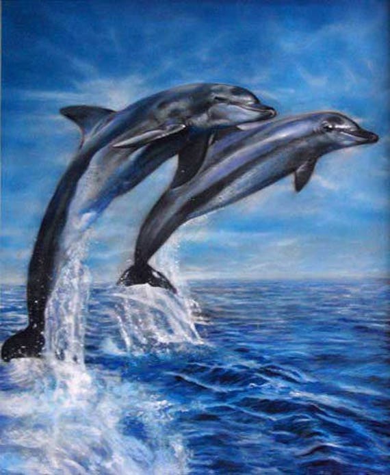 Dolphin Jumping Painting