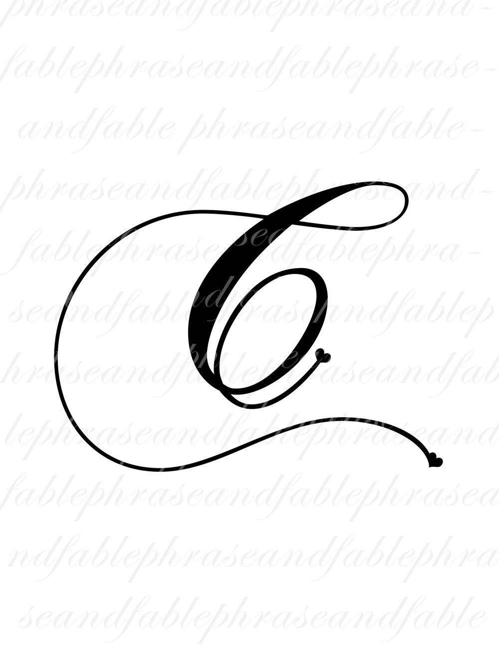 Fancy Cursive Letter C