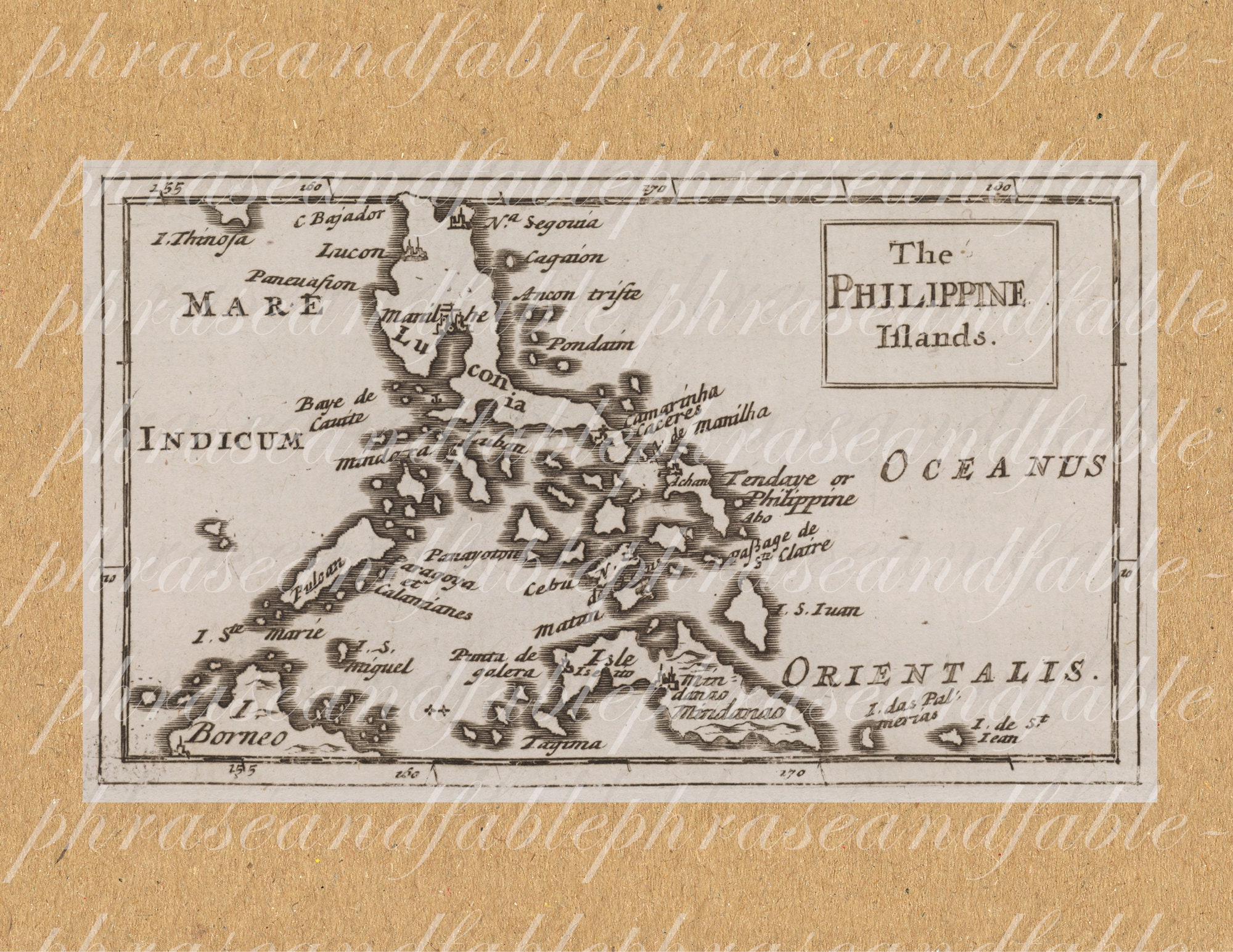 Map of the Philippine Islands the 1600s 369 Manila Panay Mindanao ...
