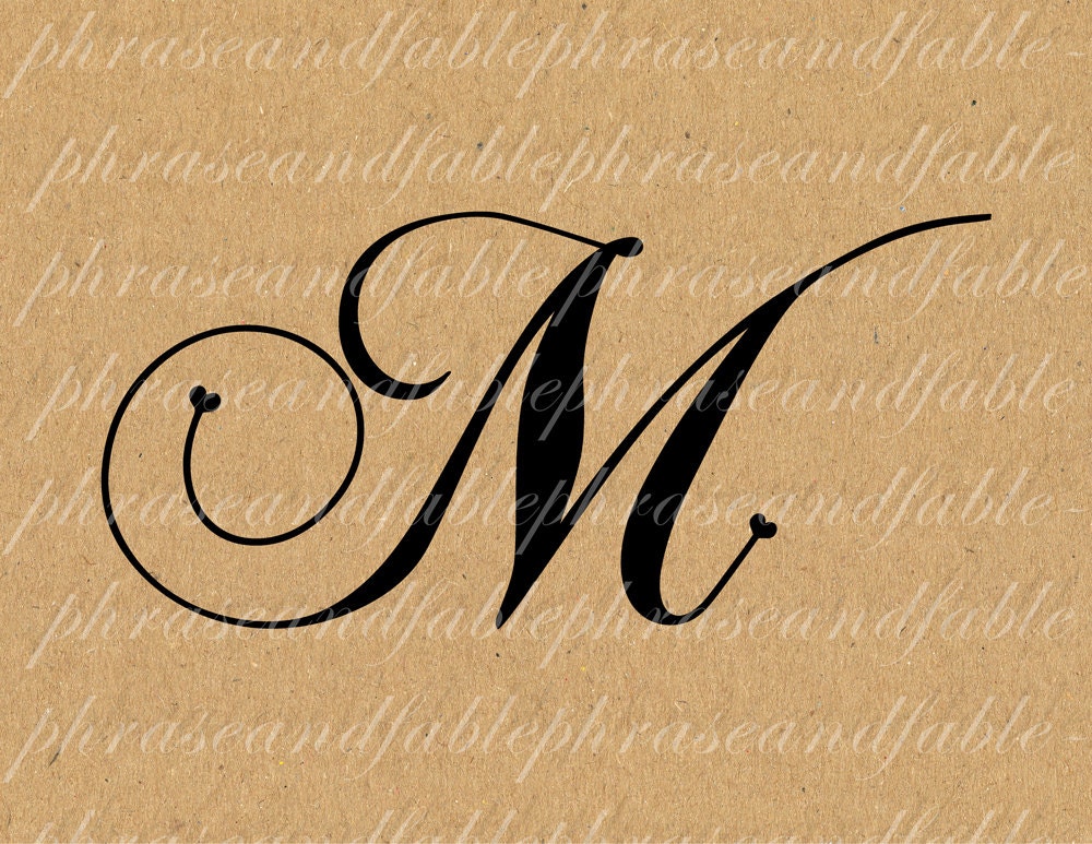 Letter M In Calligraphy
