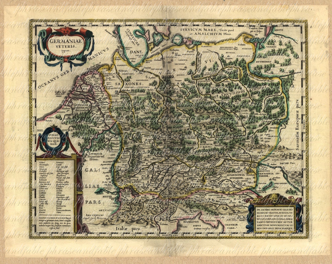 Map of Germany From the 1500s Germany Berlin Ancient Old World Digital ...